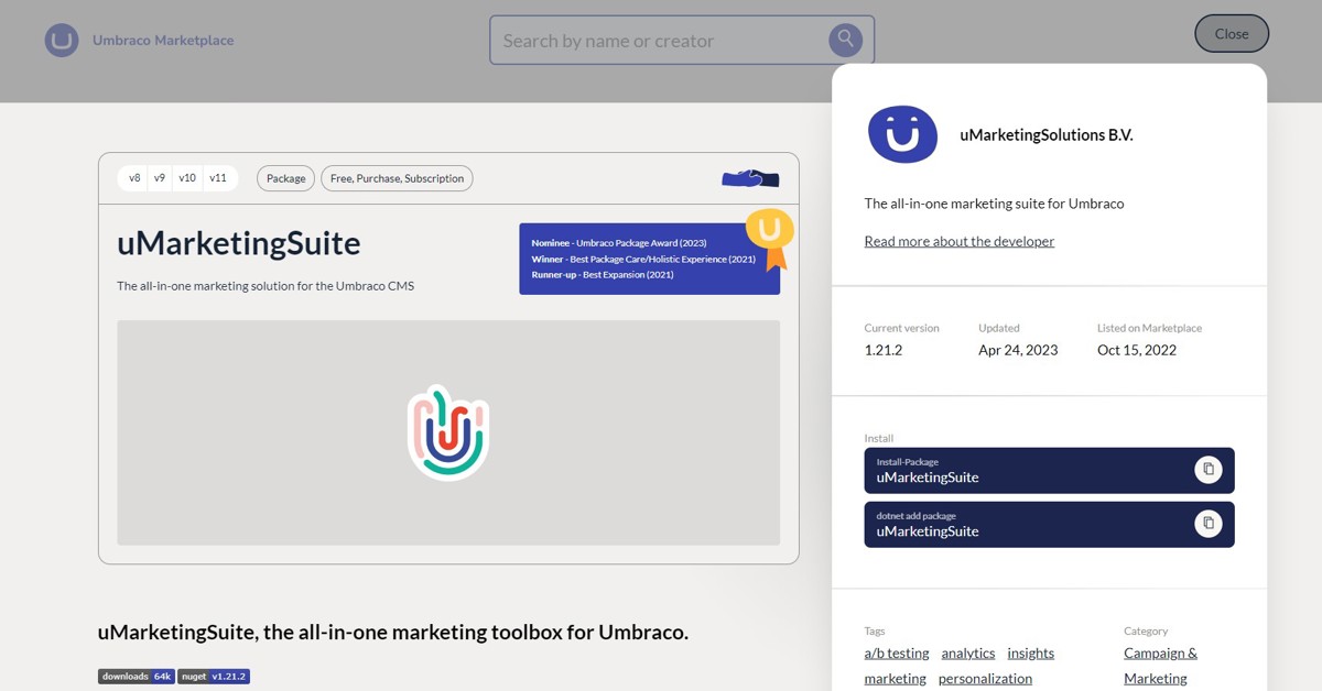 Umbraco Marketplace Update - May 2023