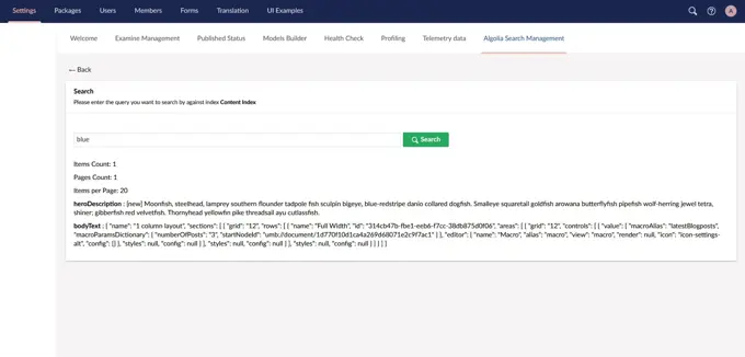 Integrating Umbraco CMS with Algolia