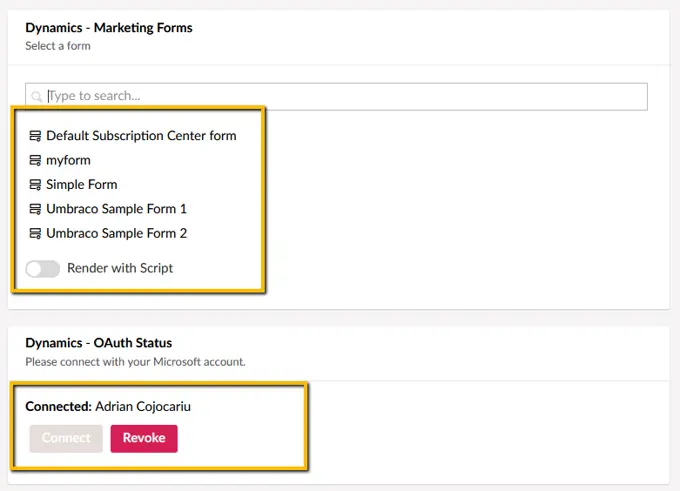 Integrating Umbraco with Microsoft Dynamics 365 - Marketing Forms