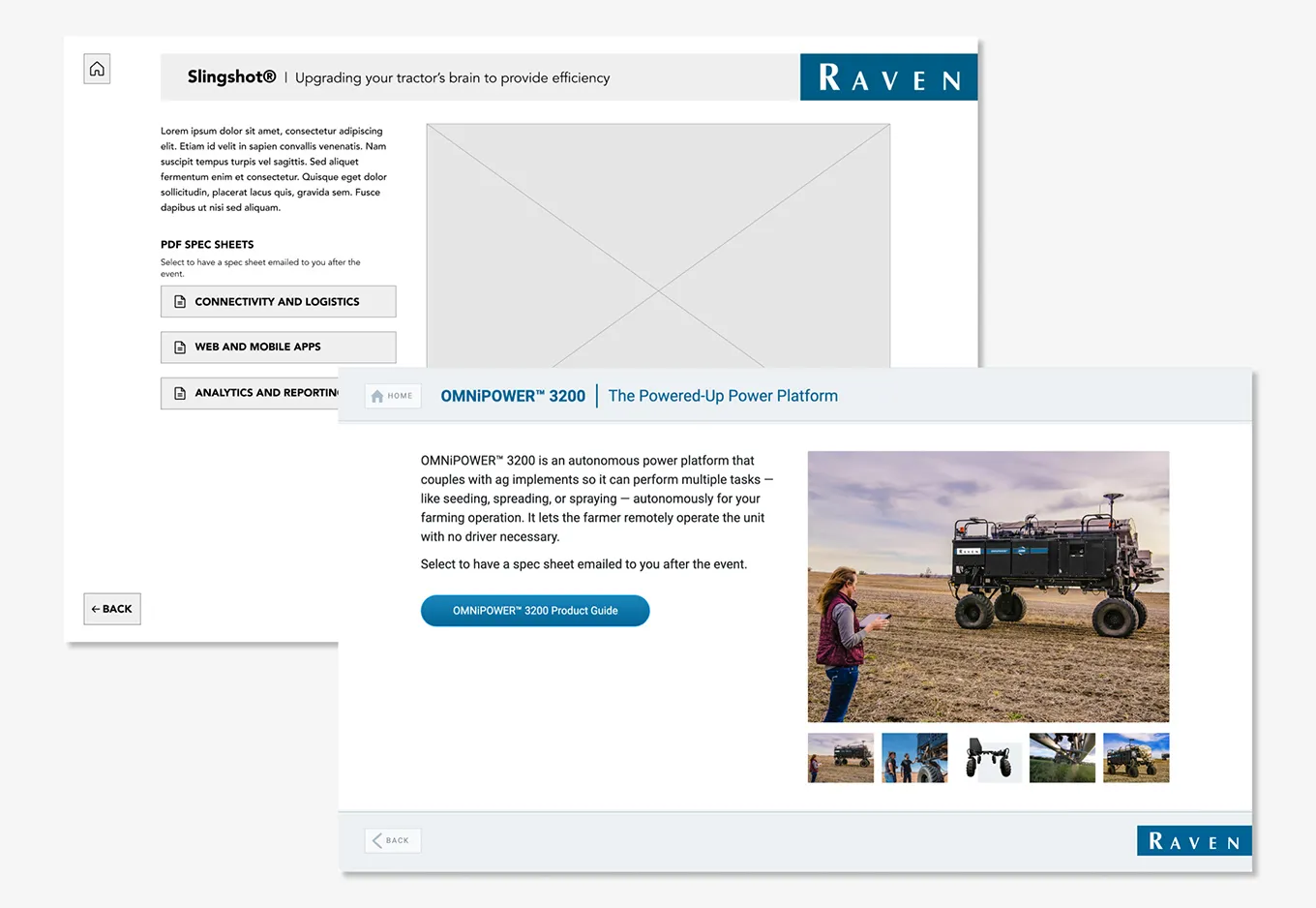 A web-free web app for Raven Industries