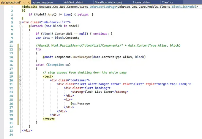 An MVC-modeled Umbraco Block List Editor
