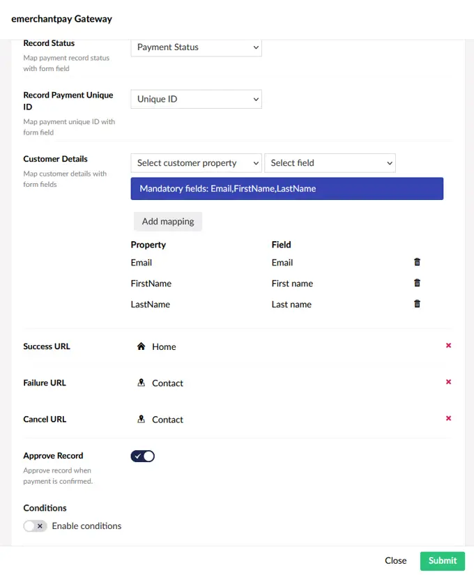 Integrating Umbraco Forms with emerchantpay