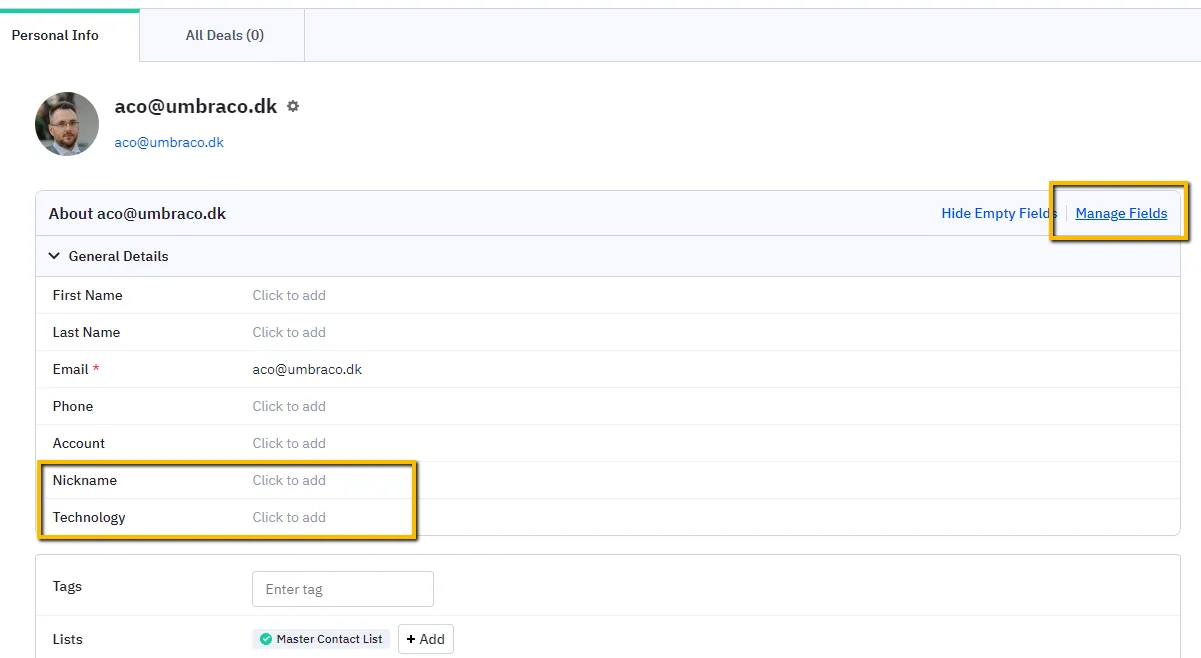 Integrating Umbraco CMS and Forms with ActiveCampaign