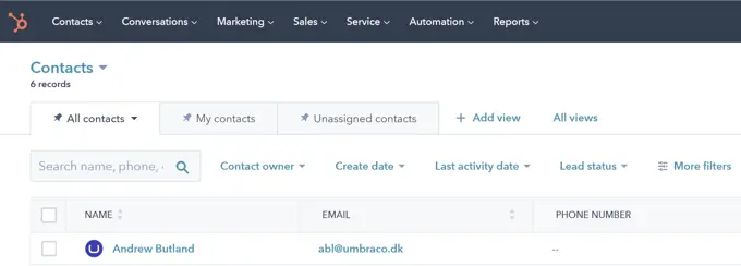 Integrating Umbraco Forms with HubSpot CRM