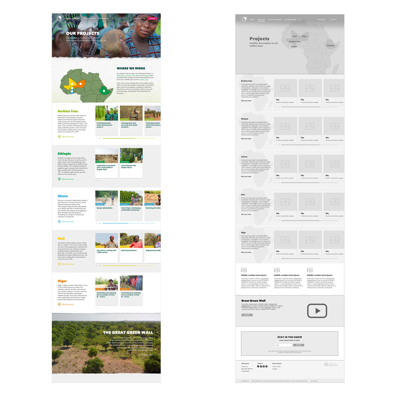 Tree aid - Charity Website Design and Development