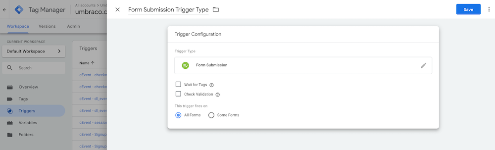 Tracking Umbraco Forms with Google Tag Manager