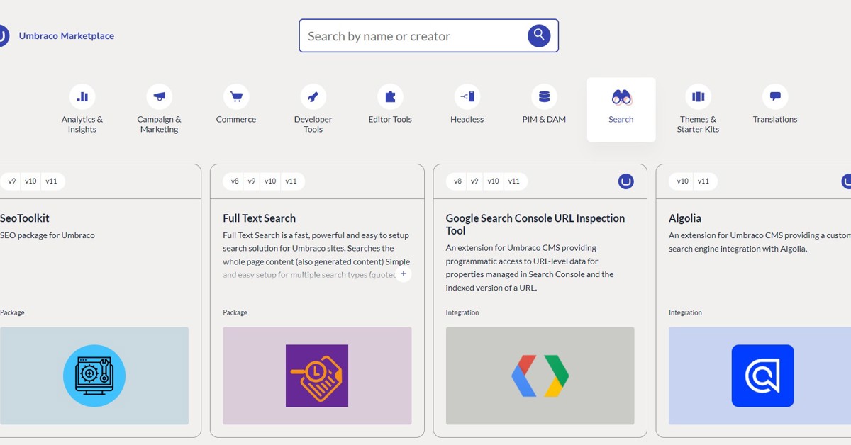 Adding Redis and Azure Cognitive Search to Umbraco Marketplace