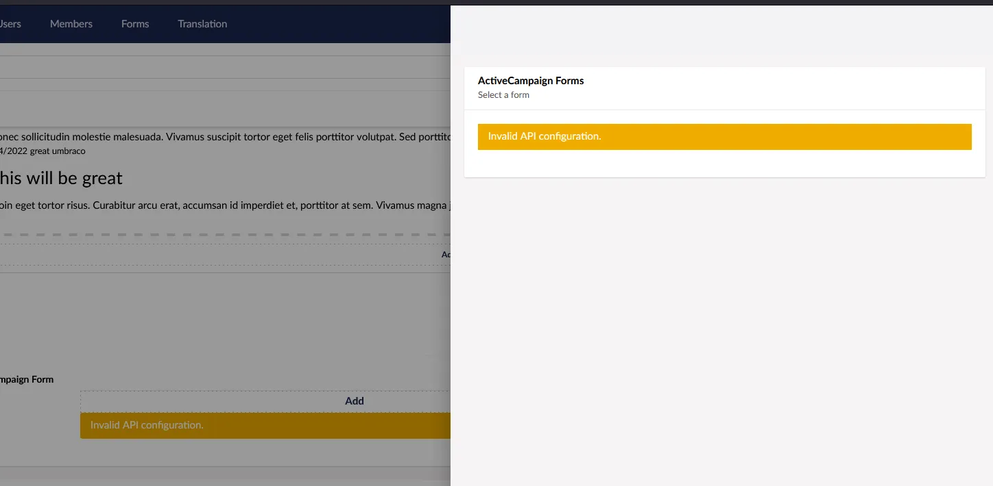 Integrating Umbraco CMS and Forms with ActiveCampaign
