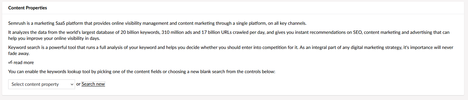 Integrating Umbraco CMS with Semrush