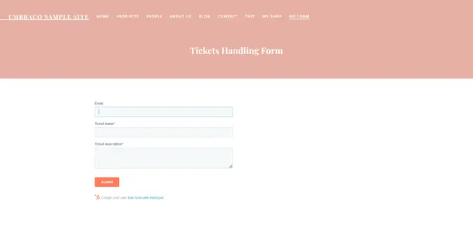 Integrating Umbraco CMS with HubSpot Forms